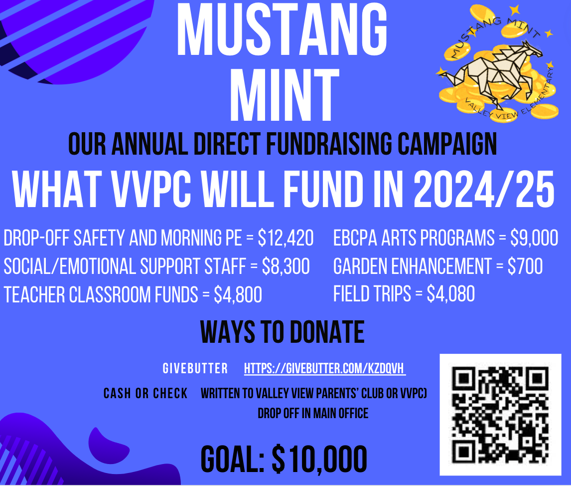 SUPPORT MUSTANGS – Valley View Elementary School